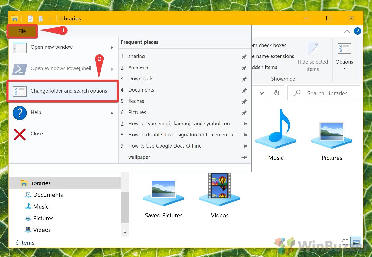 How To Open File Explorer Folder Options In Windows 10 Winbuzzer Gambaran
