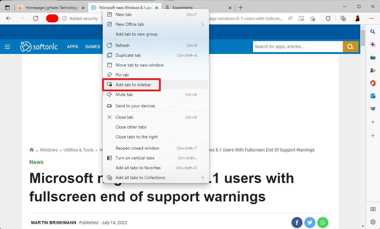 Microsoft Edge Edge 